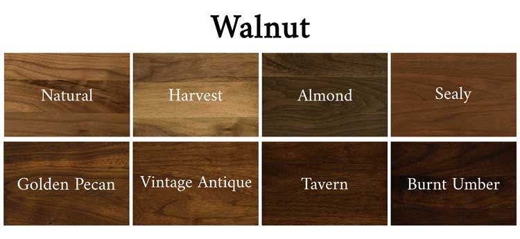 Finish and Color Samples for Home and Timber Solid Wood Dining Furniture